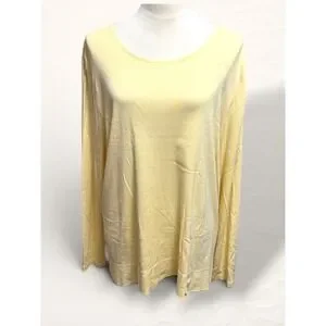 J. Jill | Tops | Jjill Butter Yellow Xl Perfect Pima Cotton Long Sleeve ...